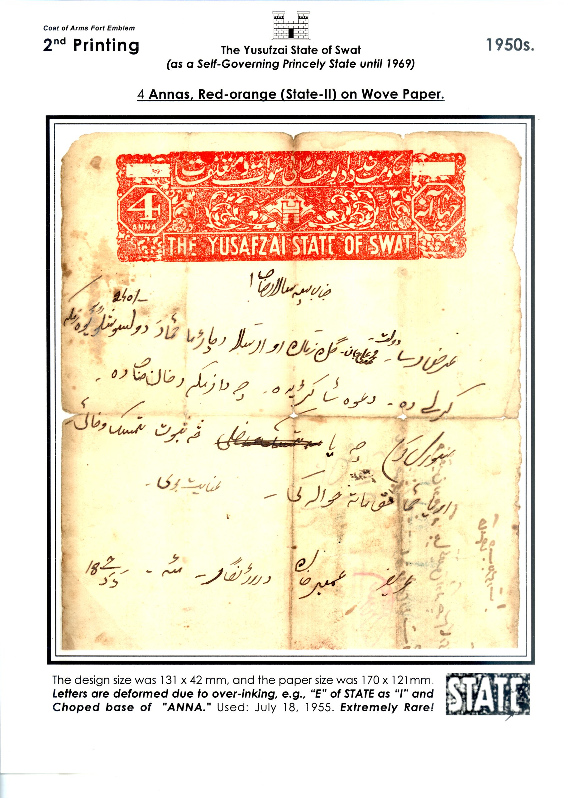 Swat State Stamp Paper 1940 – 1970 – Frame 2 – Peshawar 2024 National ...
